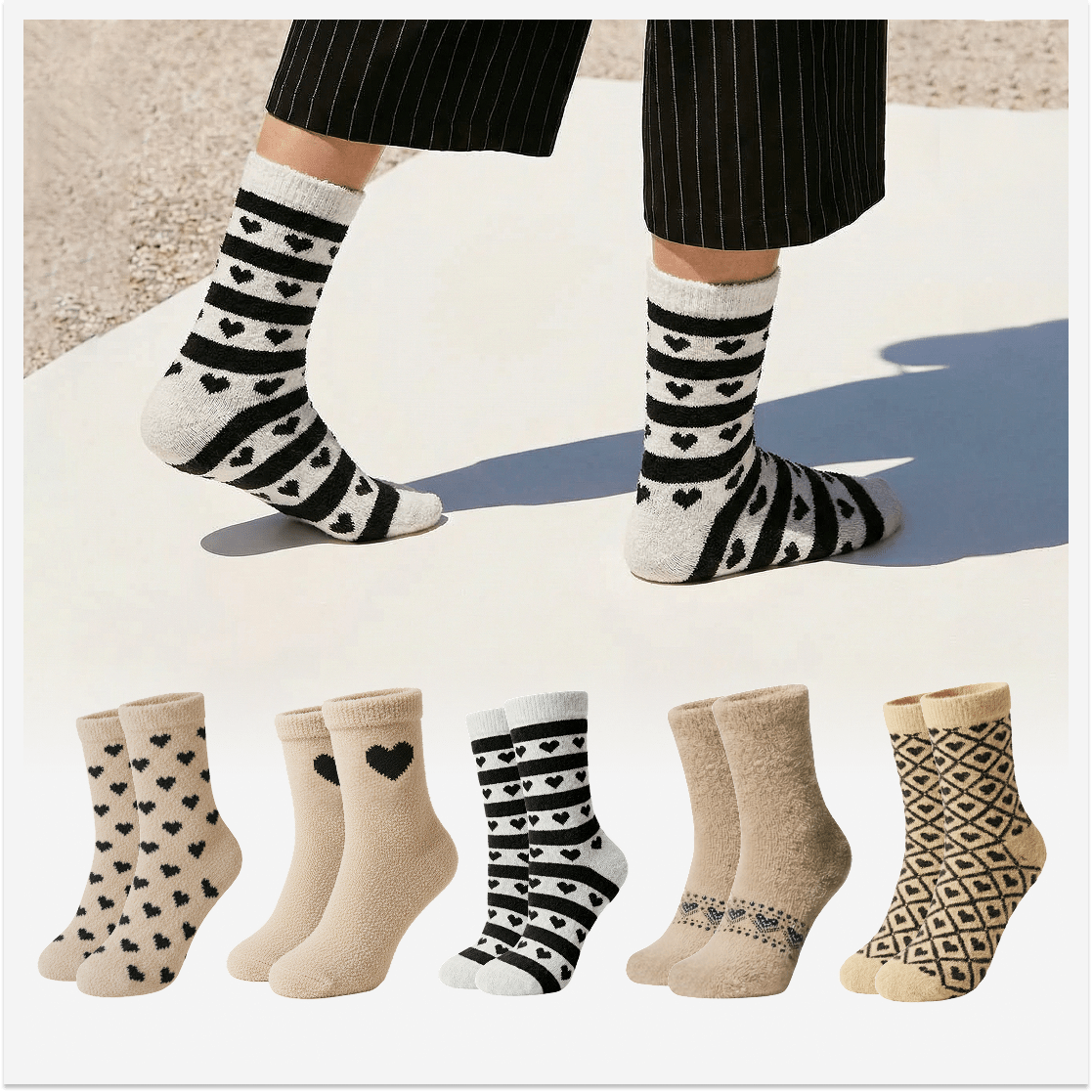 Buy Pulse Furry Socks for Women – Pack of 5 | Warm & Cozy – Sockscarving®