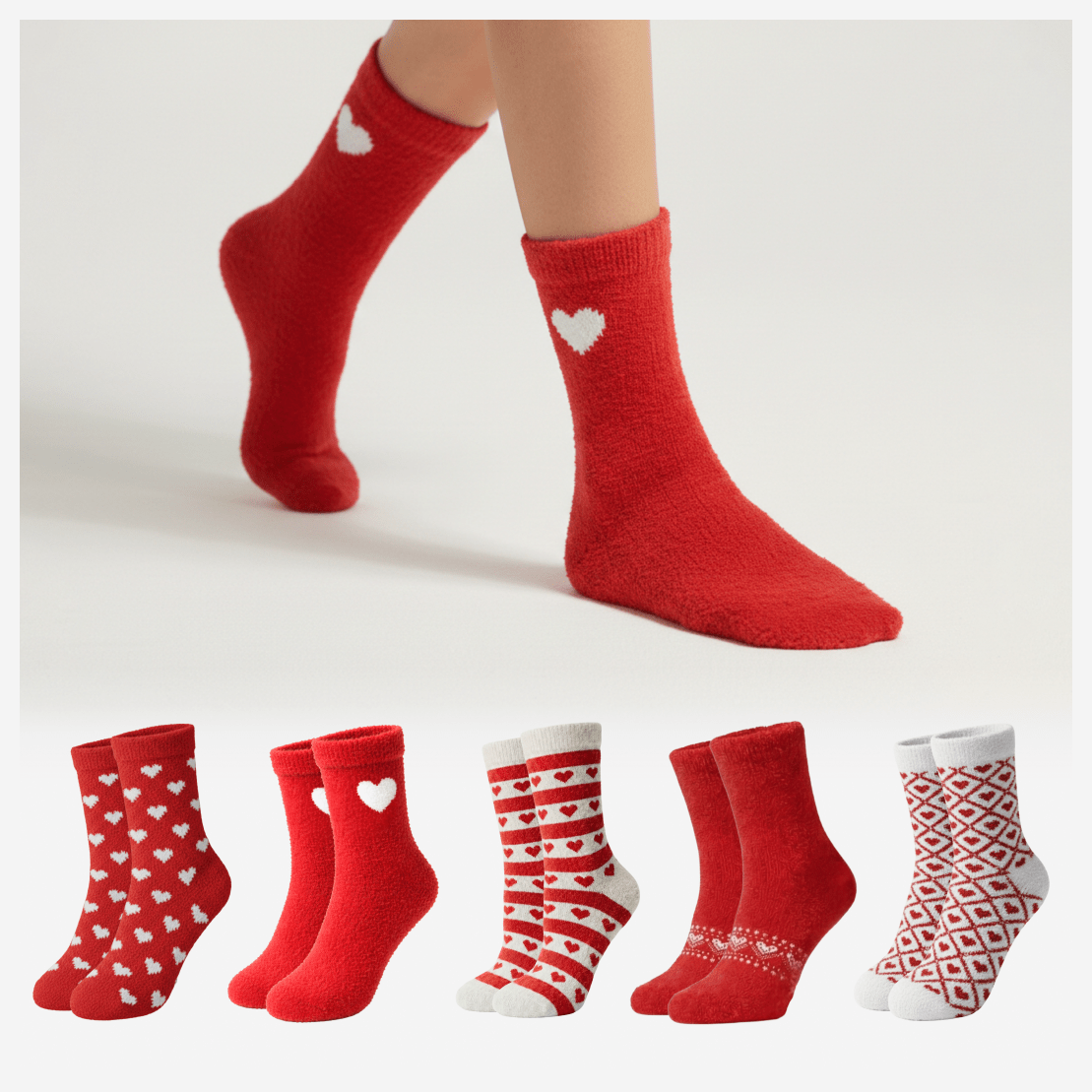 Buy Pulse Furry Socks for Women – Pack of 5 | Warm & Cozy – Sockscarving